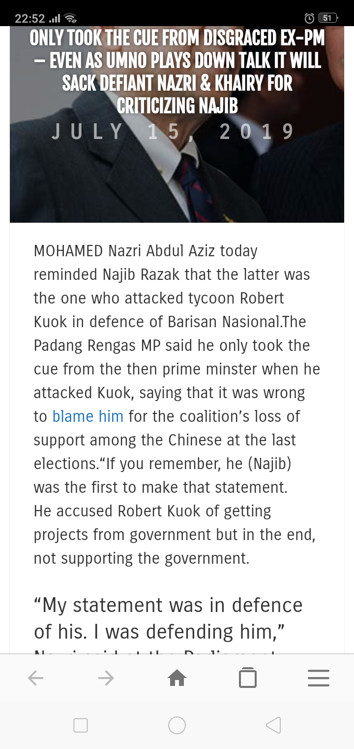 Nazri challenges Najib; KJ attacks “Bossku”; in the latest skirmish of ...