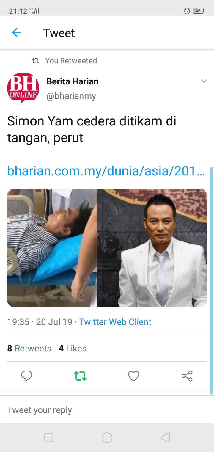 Hong Kong actor Simon Yam was stabbed in the stomach! In China ...