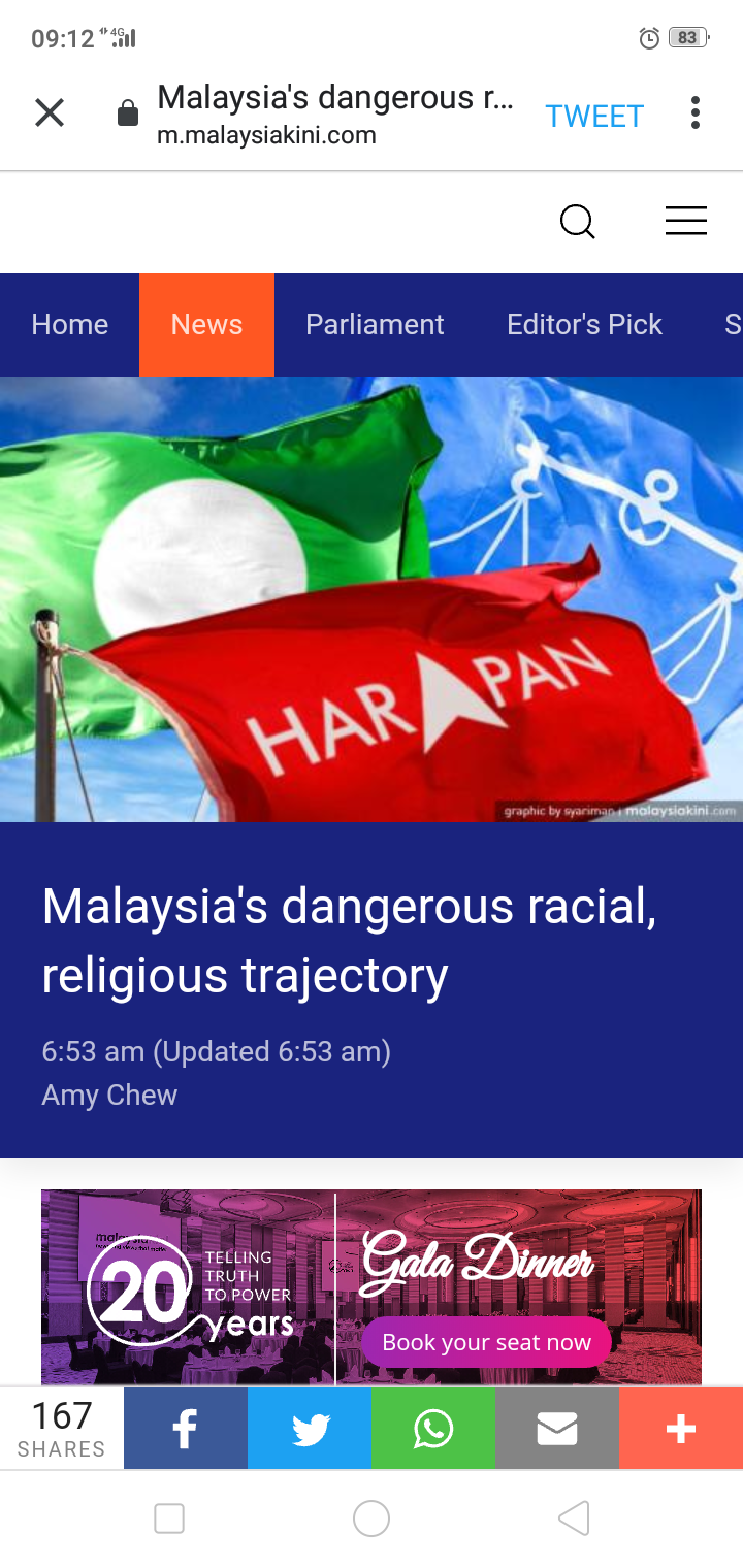 Amy Chew in Malaysiakini: Malaysia’s dangerous racial, religious ...