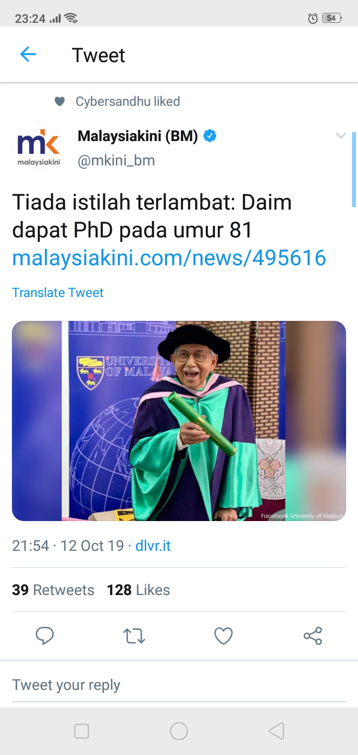 Daim Zainuddin now has a PhD. He’s Dr Daim Zainuddin… | weehingthong