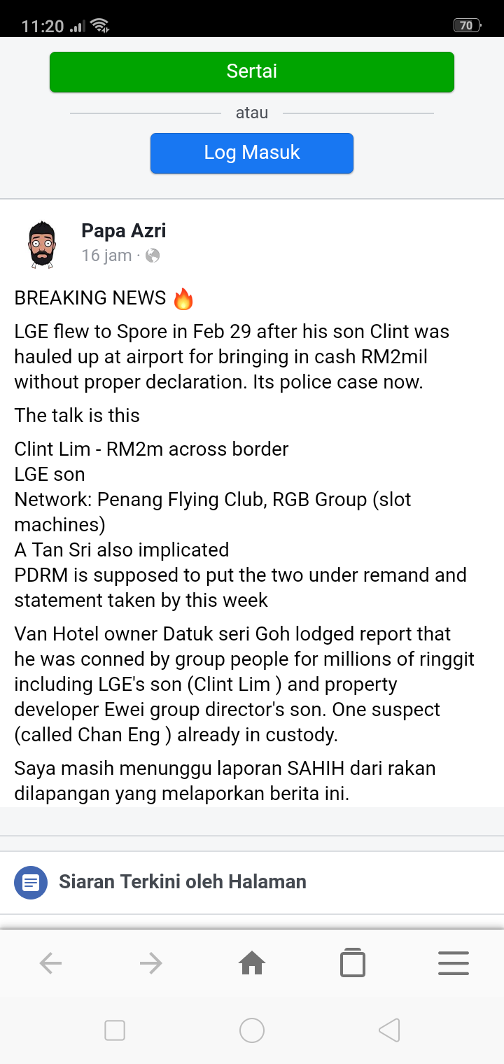 Fake News: LGE’s son, Clint Lim, has NOT been arrested in Singapore ...